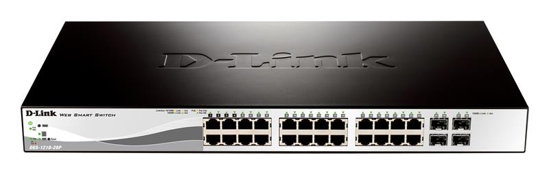 LAN Switch D-Link DGS-1210-28P/E PoE 10/100Mbps 24 PoE port + 4 SFP