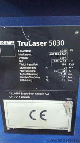 Laserski sekač Trumpf CO2
TRUMPF TruLaser 5030
