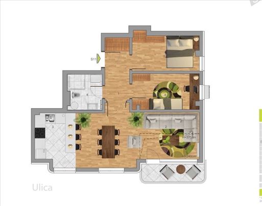 Nov trosoban stan na Lekinom brdu 60 m32