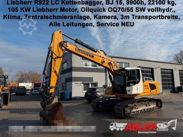 Lančani bager
LIEBHERR Liebherr R922 LC OQ70/55 SW ZSA Klima