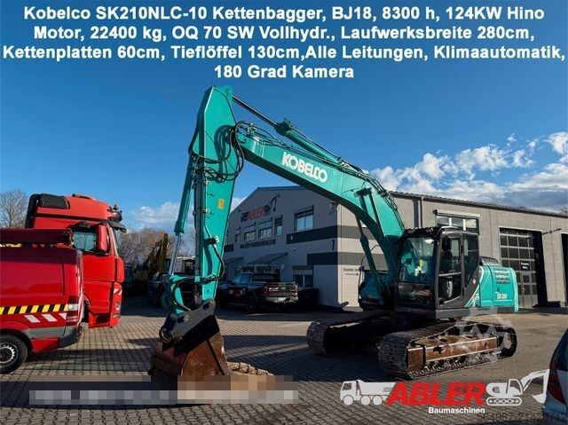 Lančani bager
KOBELCO SK210 NLC-10 OQ70 Klimaautomatik 180 Grad