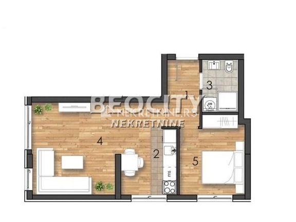 Novi Sad, Telep, Jerneja Kopitara, 2.0, 44m2, 120313EUR