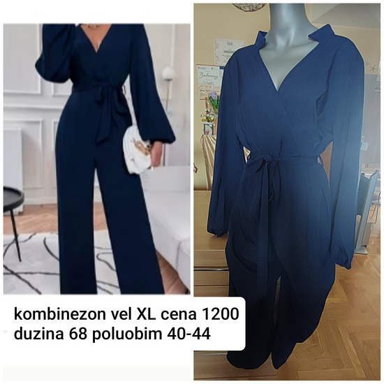 Novo Elegantni ženski kombinezon, tamnoplave boje