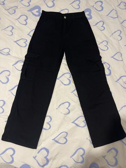 Crne dzeparice pantalone farmerice sire