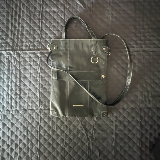 Mona kožna siva torba