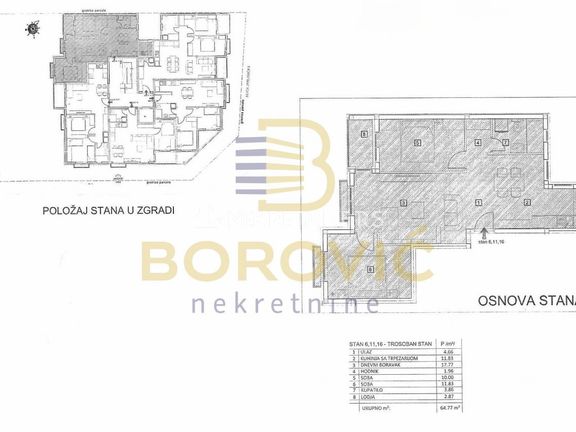 Cerak, 64.77m2, novo