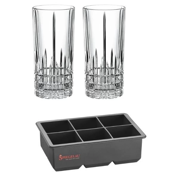 Set 2 čaše + posuda za led Spiegelau PERFECT Ice Cube