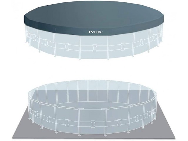 INTEX 26756 BAZEN PRISM FRAME 610 x 132 cm Sa Merdevinama, Pumpom, Pokrivkom i Podlogom