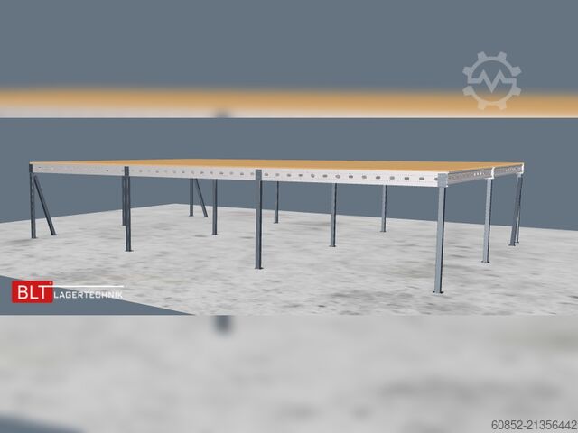 Skladišna platforma
10x15m Lagerbühne , Belastung : 500kg/qm Unterkante: 2,5m ,ca. 150qm Systembühne