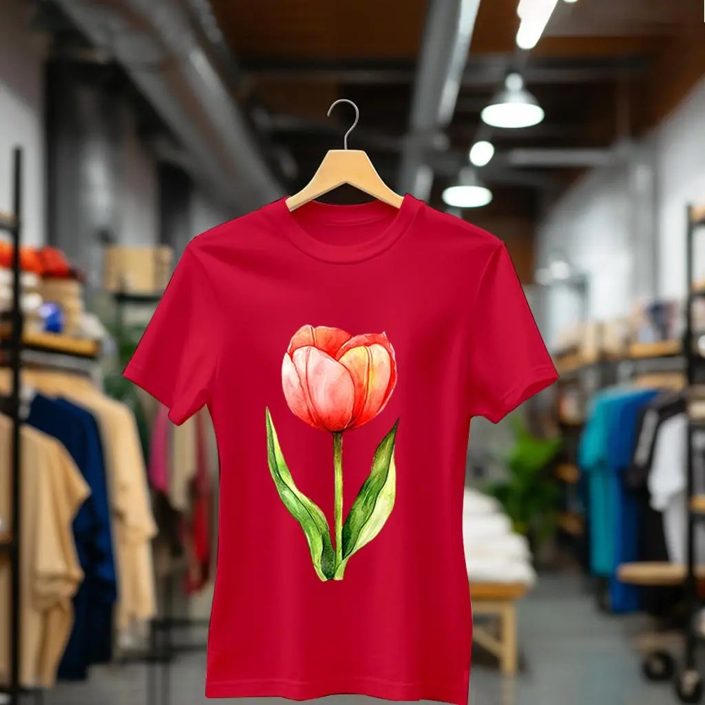 Camiseta Majica sa štampanim printom Cam 954, Ženska, Crvena