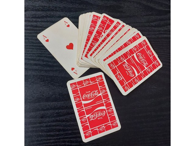 Coca-Cola Coke karte špil 32 kom Vintage 80 tih.RETKO !