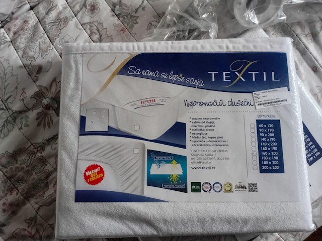 Nepromočivi čaršaf 140x 200 Textil Jagodina