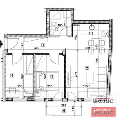 Kod ŽelezniČke Stanice, 55m2, Dvoiposoban sa pdv