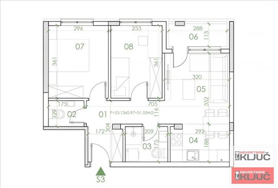 Telep, 52m2, Trosoban sa pdv, Izgradnja