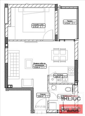 Telep, 39m2, Jednoiposoban sa pdv, Izgradnja