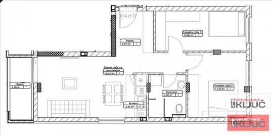Telep, 61m2, Trosoban sa pdv, Izgradnja