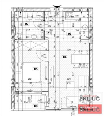 Detelinara, 40m2, Dvosoban sa pdv