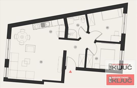 Podbara, 57m2, Dvoiposoban sa pdv