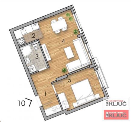 Podbara, 42m2, Dvosoban sa pdv, Izgradnja