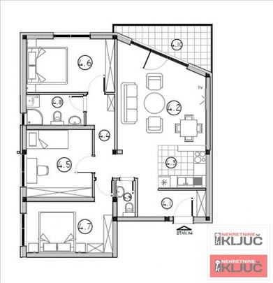 Sremska Kamenica, 79m2, Četvorosoban sa pdv