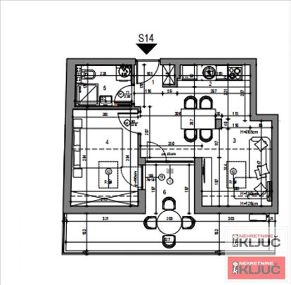 Centar-peŠaČka Zona, 52 m2, Dvosoban sa pdv