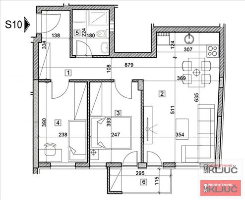 Kod ŽelezniČke Stanice, 57m2, Dvoiposoban sa pdv