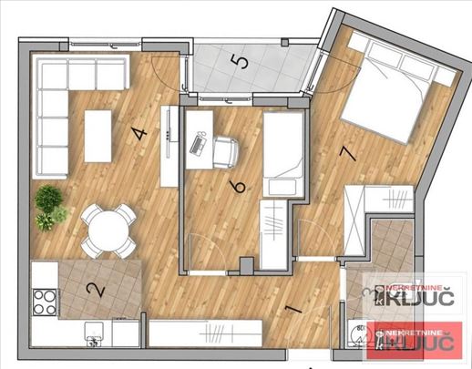 Podbara, 55m2, Dvoiposoban sa pdv, Izgradnja