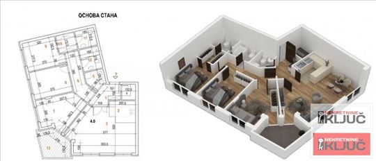 Kod Somborskog Bulevara, 91m2, Četvorosoban sa pdv