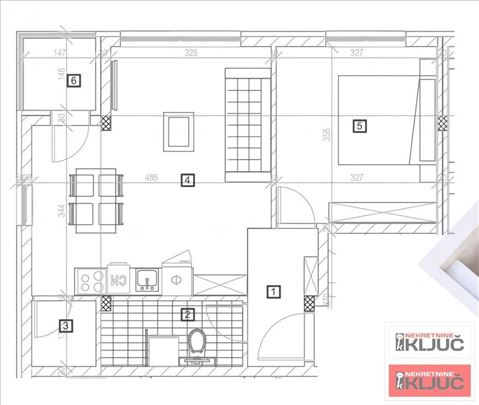 Blizina Lipov Gaja, 42m2, Dvosoban sa pdv