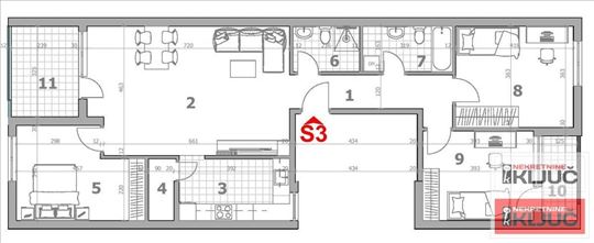 Blizina Lipov Gaja, 103m2+100 m2 krone terase Četv