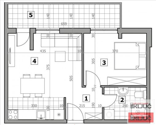 Sremska Kamenica, 49m2, Dvosoban sa pdv, Kredit