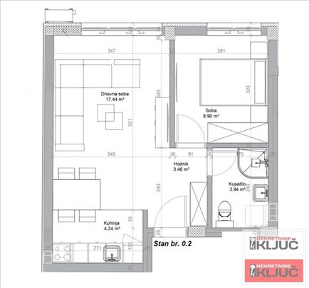 Novo Naselje, 38m2, Jednoiposoban sa pdv