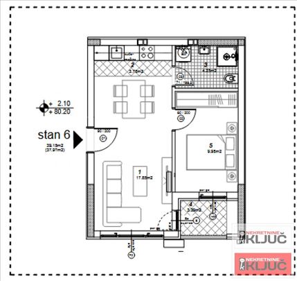 Telep, 38m2, Dvosoban sa pdv