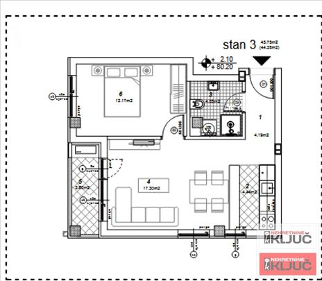 Telep, 45 m2, Dvosoban sa pdv