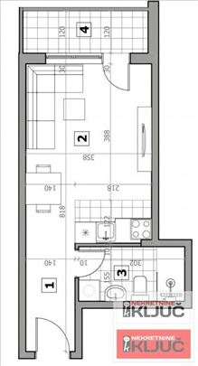 Sremska Kamenica, 32m2, Garsonjera sa pdv, Kredit