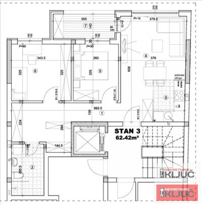 Socijalno, 63m2, Dvoiposoban sa pdv