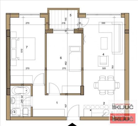 Kod Limana 4, 65m2, Trosoban sa Pdv