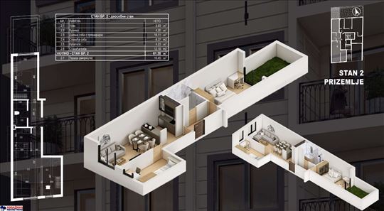 Lekino brdo - Veselina Masleše 61,38kvm