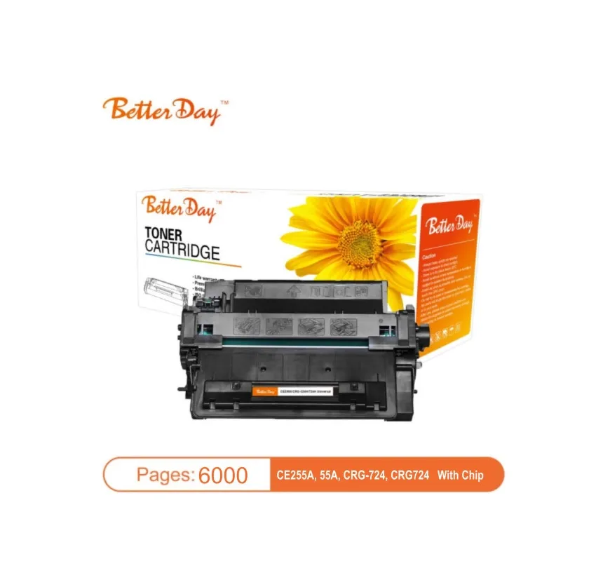 Toner BetterDay P3015 CE255A, 55A, CRG-724, CRG724 zam. kaseta za HP/Canon 6k (sa cipom)