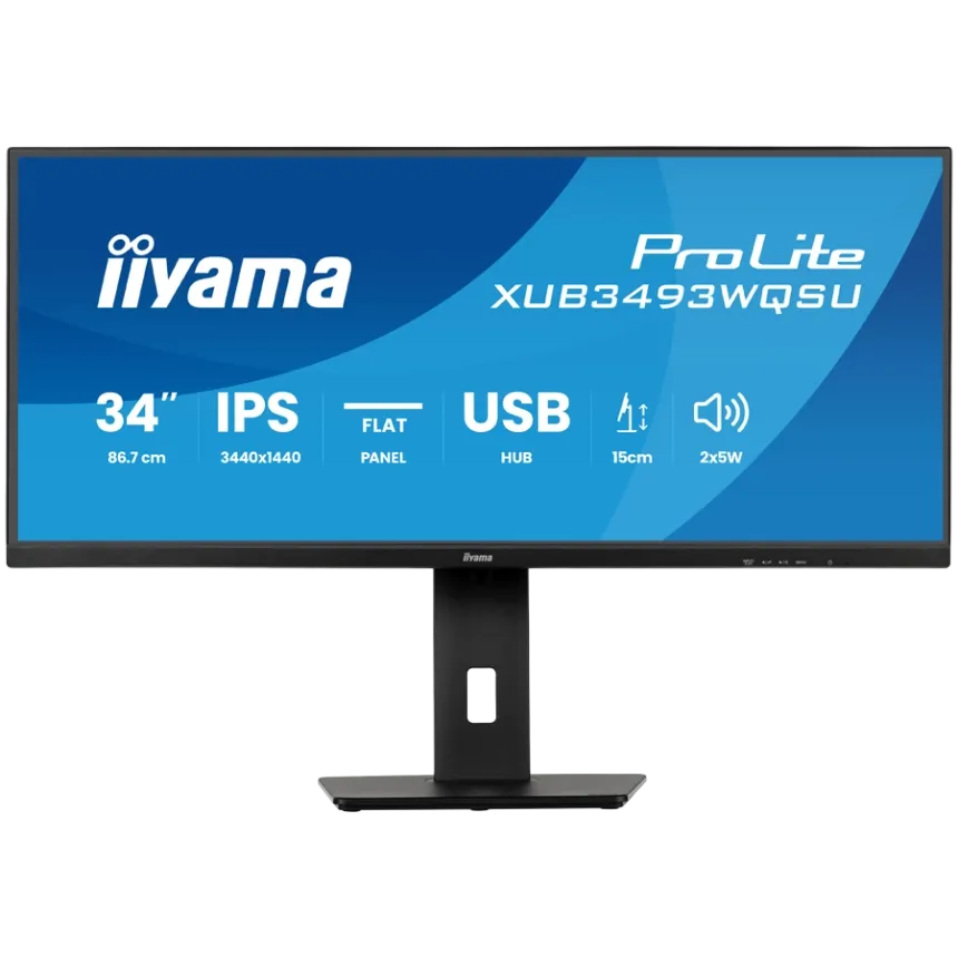IIyama XUB3493WQSU-B6 34'' IPS Ultra wide flat screen with PIP, PBP and height adjustable stand