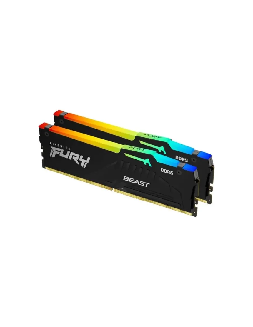 Memorija DDR5 32GB (2x16GB) 6000MHz Kingston Fury Beast RGB KF560C36BBE2AK2-32