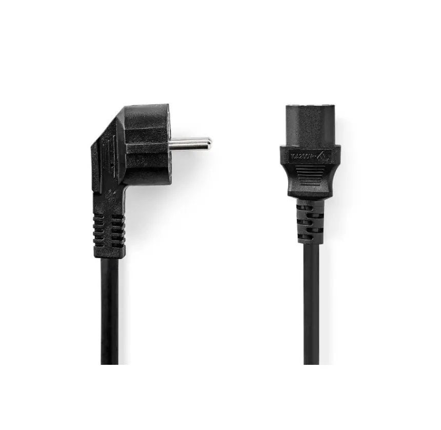 CEGL10015BK30 kabl sa uzemljenjem muški, IEC-320-C13, Ugaoni, 3m, Okrugli, PVC, Crni (PC-186)