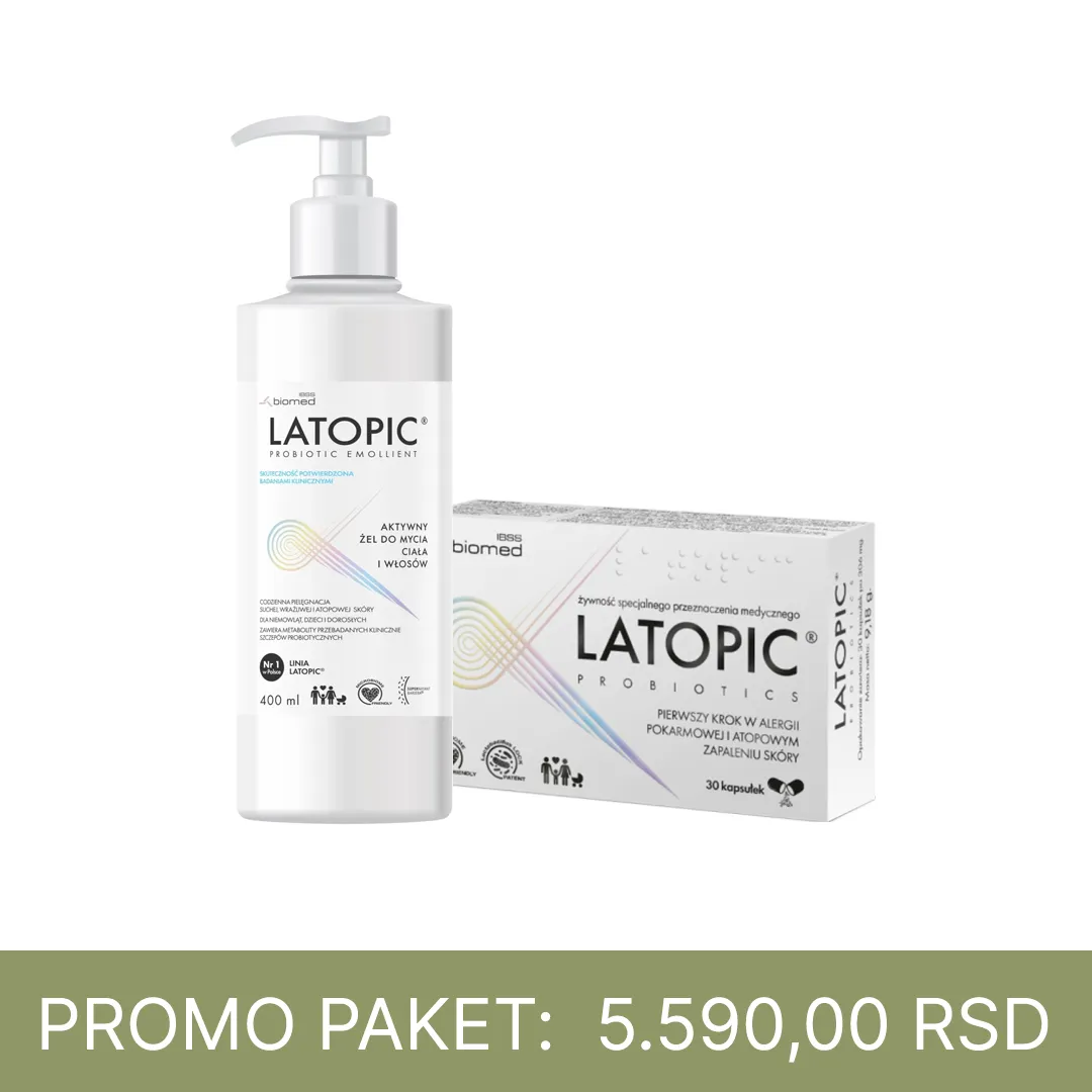 LATOPIC Probiotik 30 kapsula i Gel kupka 400ml