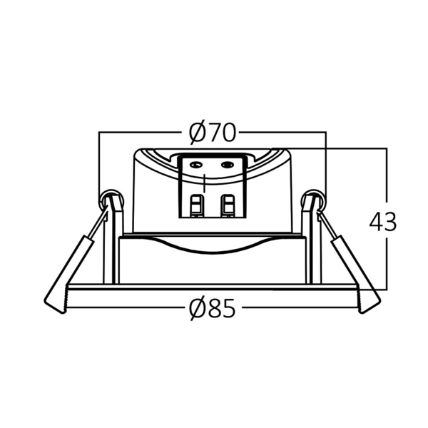 LED ROZETNA 7W 3CCT BELA OKRUGLA IP54 FIKSNA 3000/4000/6500K BD01-00780 Braytron