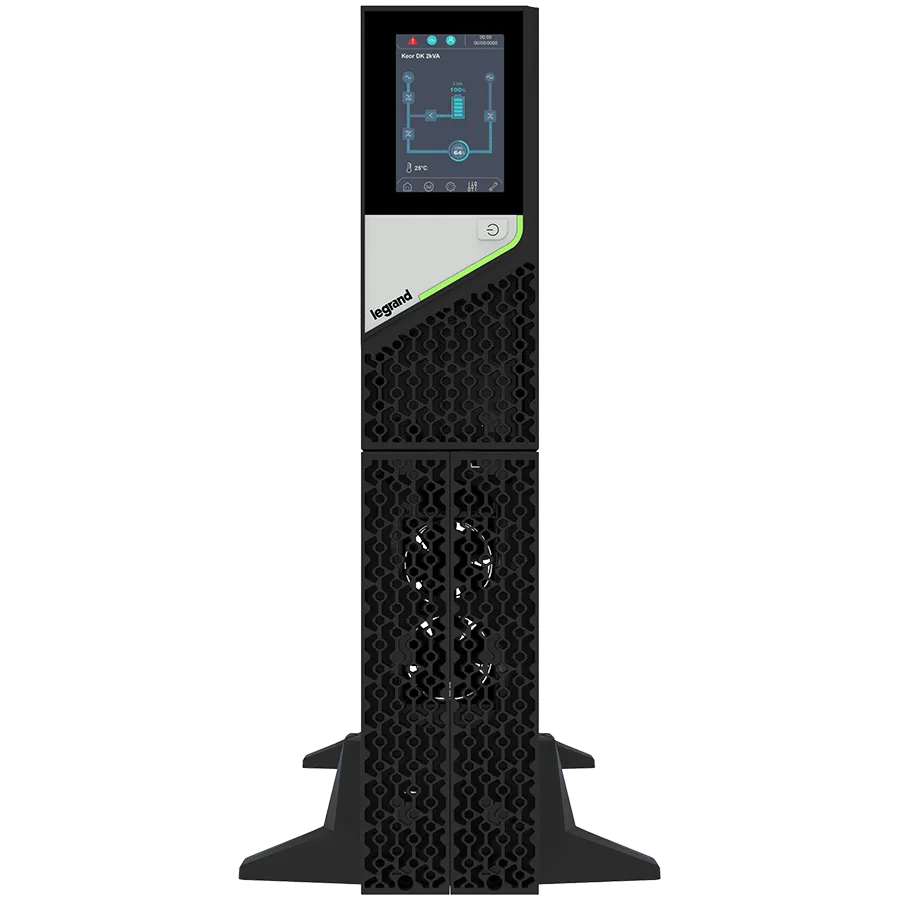 UPS Legrand KEOR DK Tower/Rack, 3000VA/3000W, On Line Double Conversion, Sinusoidal, PFC, USB & RS232 port, 6 x IEC C13 & 1 x IEC C19, batteries 6x 12V, 9Ah (Optional Kit Rack 310952, SNMP card , ...