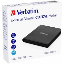 VERBATIM DVD REZACI EKSTERNI CD 24X/DVD 8X REZAC USB 2.0 CRNI-53504