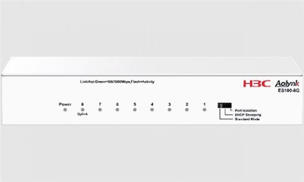 H3C Aolynk ES100-8G Ethernet Switch 8 x 1G ports, DC