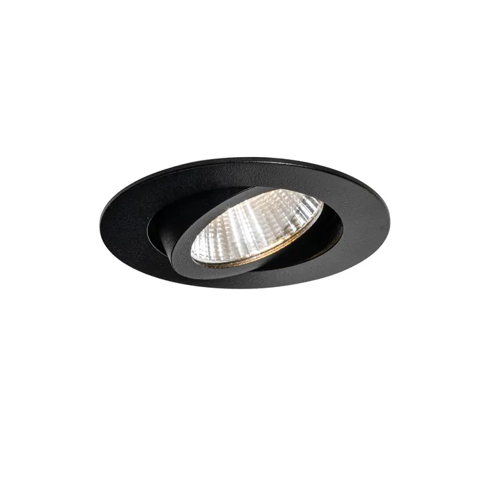 Ugradni reflektor crni 6,8 cm uklj. LED 545 lm sa dimerom IP65 - Gaius