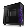 NZXT H6 Flow RGB, Dual-Chamber Mid-Tower ATX Case, tempered glass panoramic view, ATX support, 3x F120 RGB Core 120mm fan, black (CC-H61FB-R1)