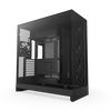 NZXT H9 Flow, Dual-Chamber Mid-Tower ATX Case, tempered glass panoramic view, ATX support, 3x F140Q Fan 140mm front fan / 1x F120Q 120mm rear fan, black (CM-H92FB-01)